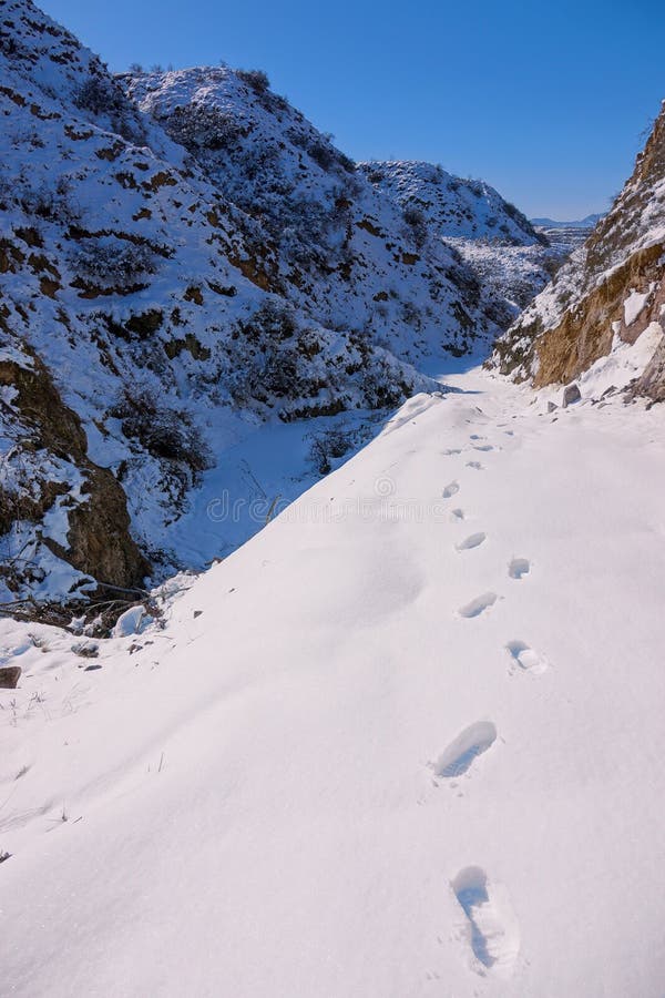 Winter valley stock image. Image of mountain, mountains - 212246205