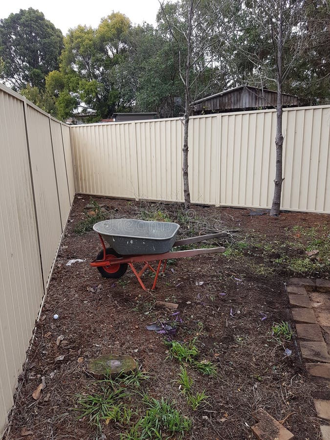Landscape Work in the Backyard Stock Photo - Image of work, renovations ...