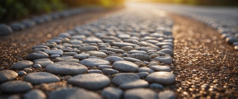 A Landscaped Path Paved with Natural Stone. Stock Photo - Image of ...
