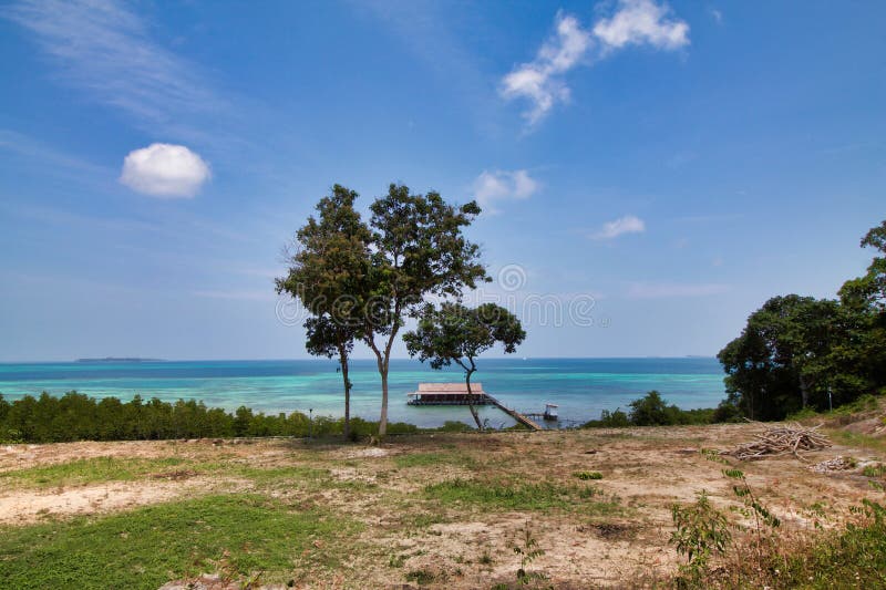Landscaped View of the Java Sea from Karimunjawa Island Stock Image ...