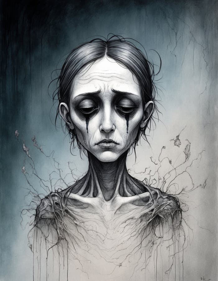 Portrait of Sadness: Fragility and Inner Turmoil - Mental Health Stock ...