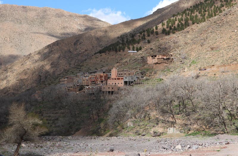 Landscapes of High Atlas Villages, Morocco Stock Image - Image of hill ...