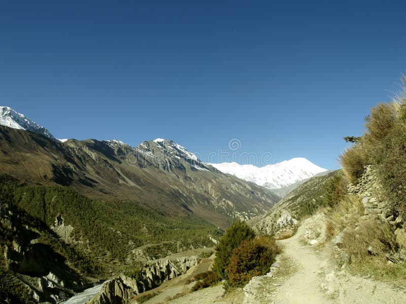 Landscapes in Manang stock photo. Image of manang, destination - 22024356