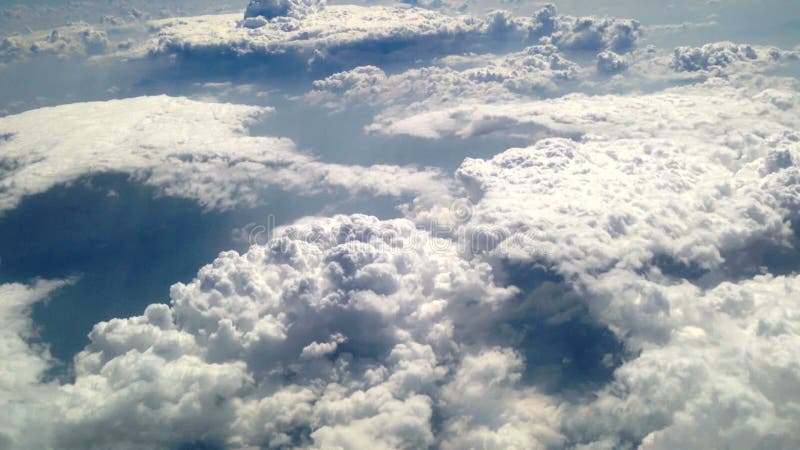 Landscapes Sky and Cloud View from Inside of Plane Stock Footage ...