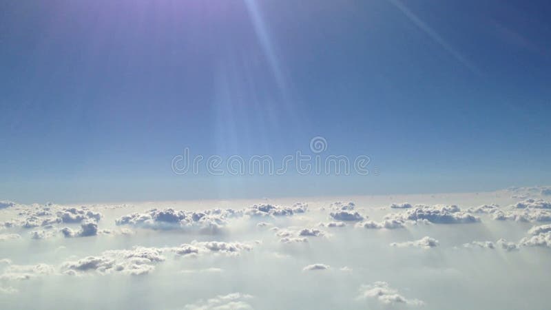 Landscapes Sky and Cloud View from Inside of Plane Stock Footage ...