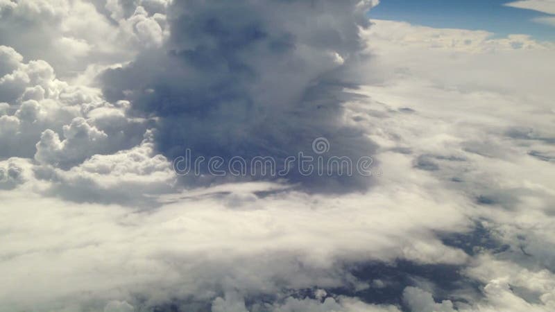 Landscapes Sky and Cloud View from Inside of Plane Stock Footage ...