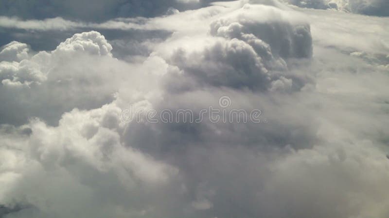 Landscapes Sky and Cloud View from Inside of Plane Stock Footage ...