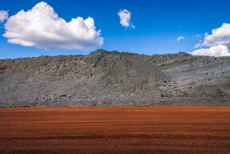 Landscapes of soil mining stock photo. Image of land - 120788978