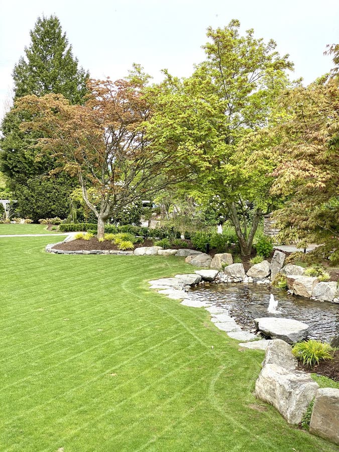 Landscaping maintenance stock image. Image of landscaping - 217430797