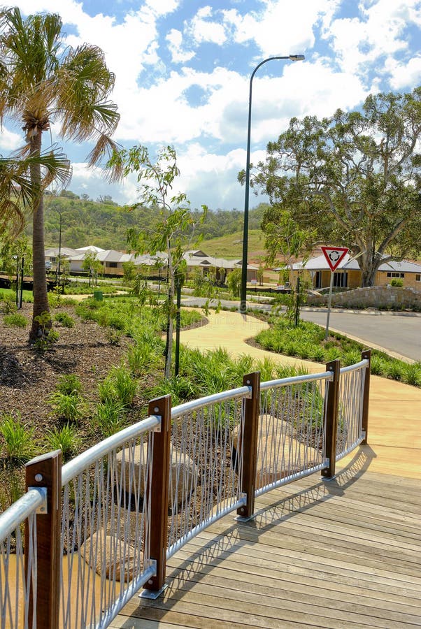 Landscaping,pathways and New Residental Development Stock Photo - Image ...
