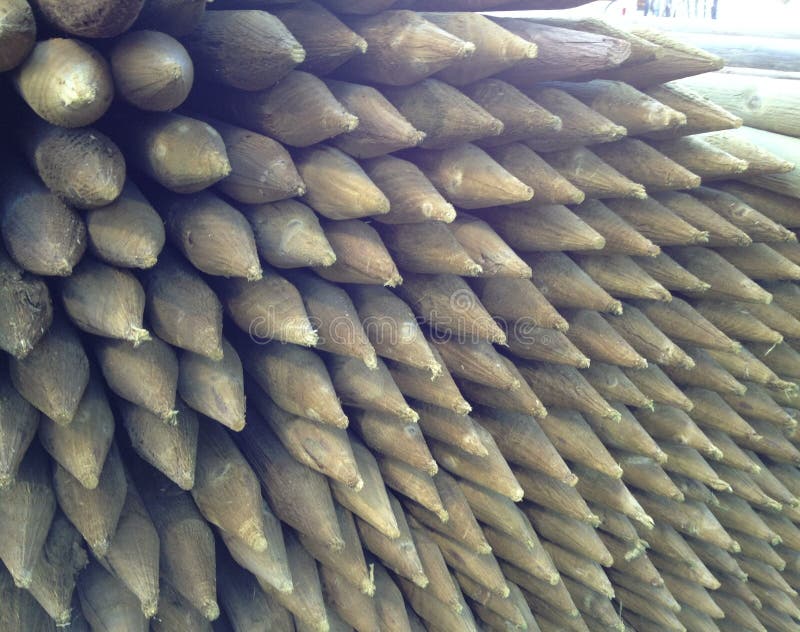 Landscaping poles stock image. Image of pattern, wood - 49110563
