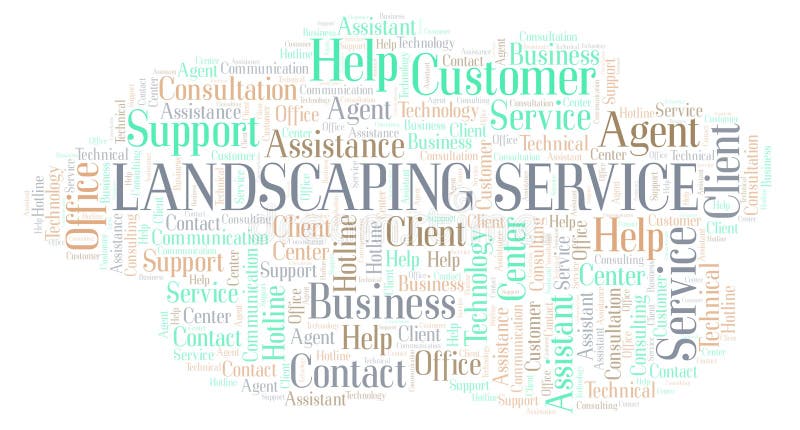 Landscaping Service Banner with Green Tree, Plant Stock Vector ...