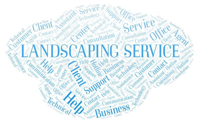 Landscaping Service Word Cloud. Stock Illustration - Illustration of ...