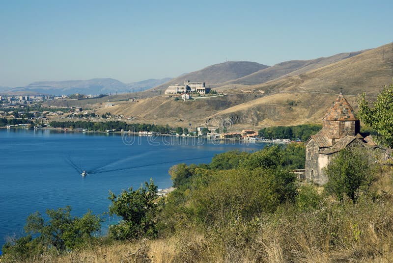 Landschaft See Sevan Am Armenia Stockbild - Bild von armenisch, küste ...
