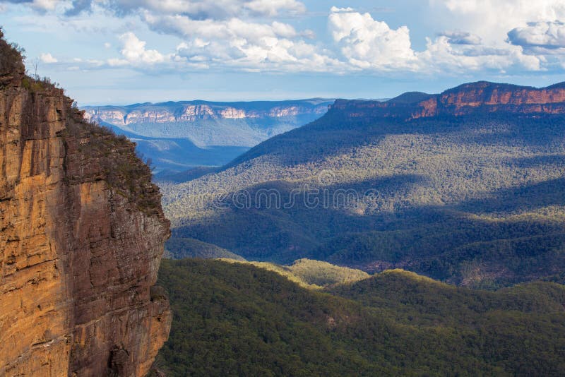 Landschaft Eingelassene Blaue Berge Von Australien Stockbild - Bild von ...