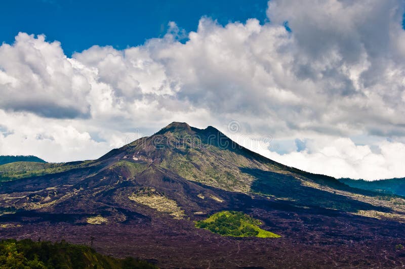 Landschaft Von Batur-Vulkan Auf Bali-Insel Stockfoto - Bild von frech ...