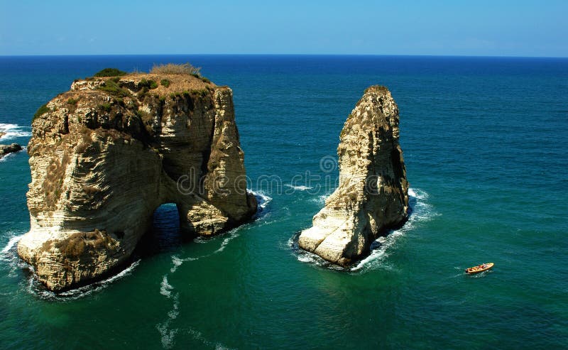 Landschap in Beiroet Libanon Stock Afbeelding - Image of azië, blauw ...