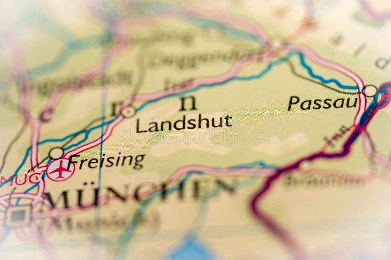 Landshut, Germany Highlighted on a World Map Stock Photo - Image of ...