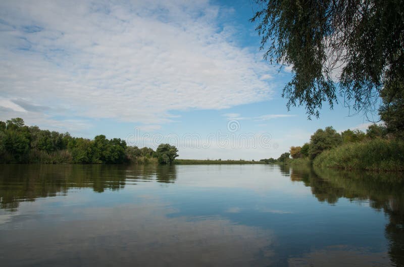 Landskap Av Centrala Ryssland, Volga Delta Fotografering för Bildbyråer ...
