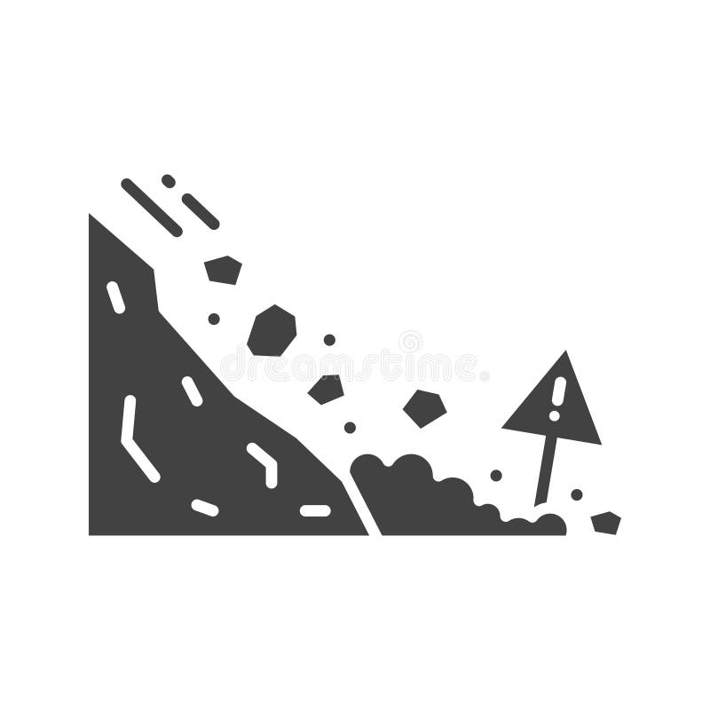 Landslide Icon Vector Image. Stock Vector - Illustration of line ...