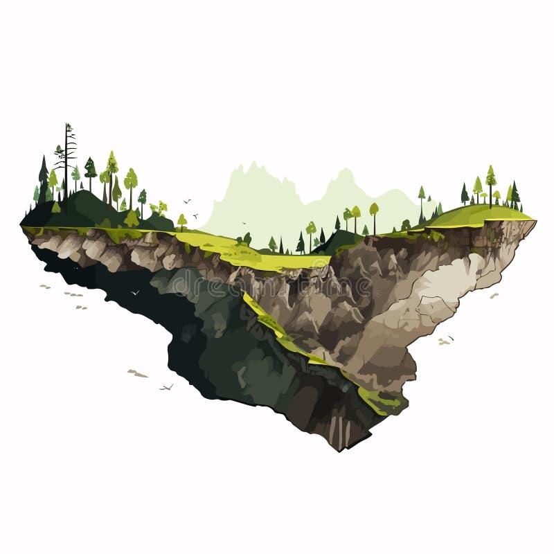 Landslide Set Vector Flat Minimalistic Isolated Illustration Stock ...