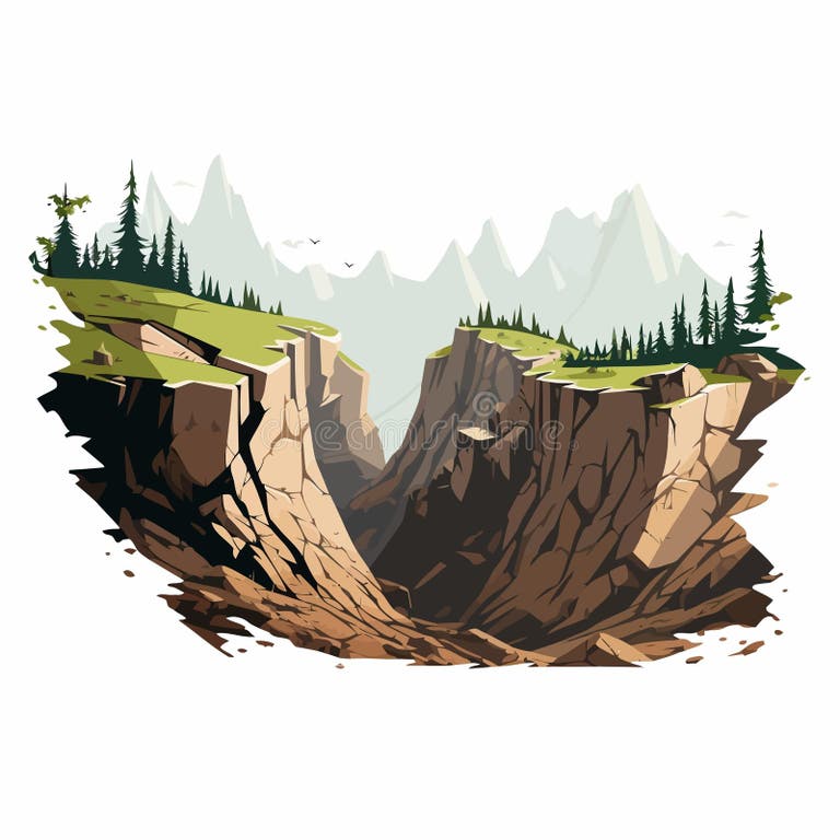 Landslide Set Vector Flat Minimalistic Isolated Illustration Stock ...