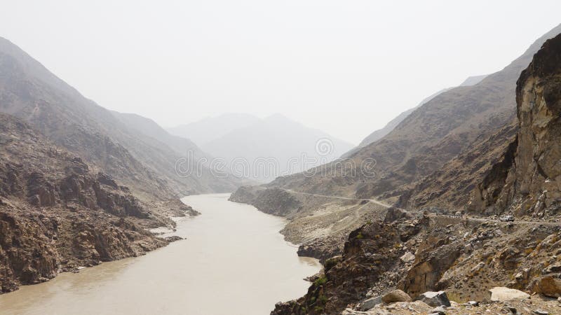 Fluss Indus Indien stockfoto. Bild von indus, nave, einsam - 84890892