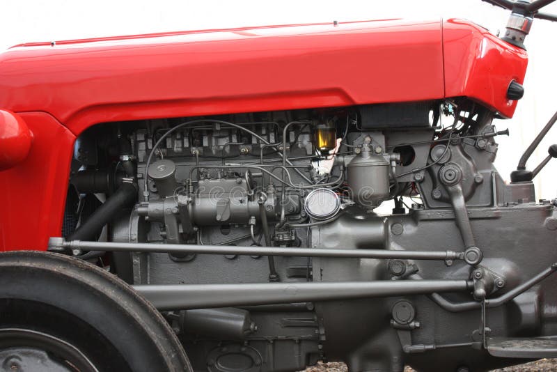 Traktor-Motor stockbild. Bild von fahrzeug, leistung - 13025127
