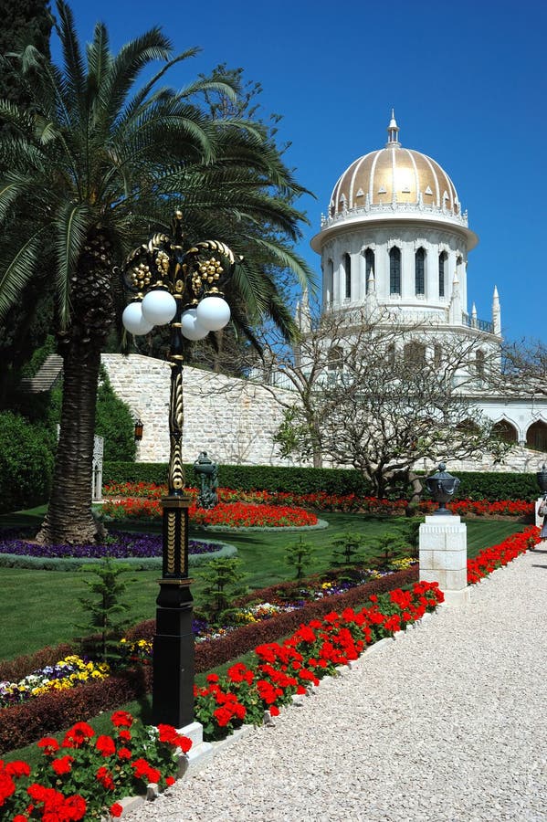 Lane at Bahai Temple Gardens,Haifa,Israel Stock Image - Image of city ...