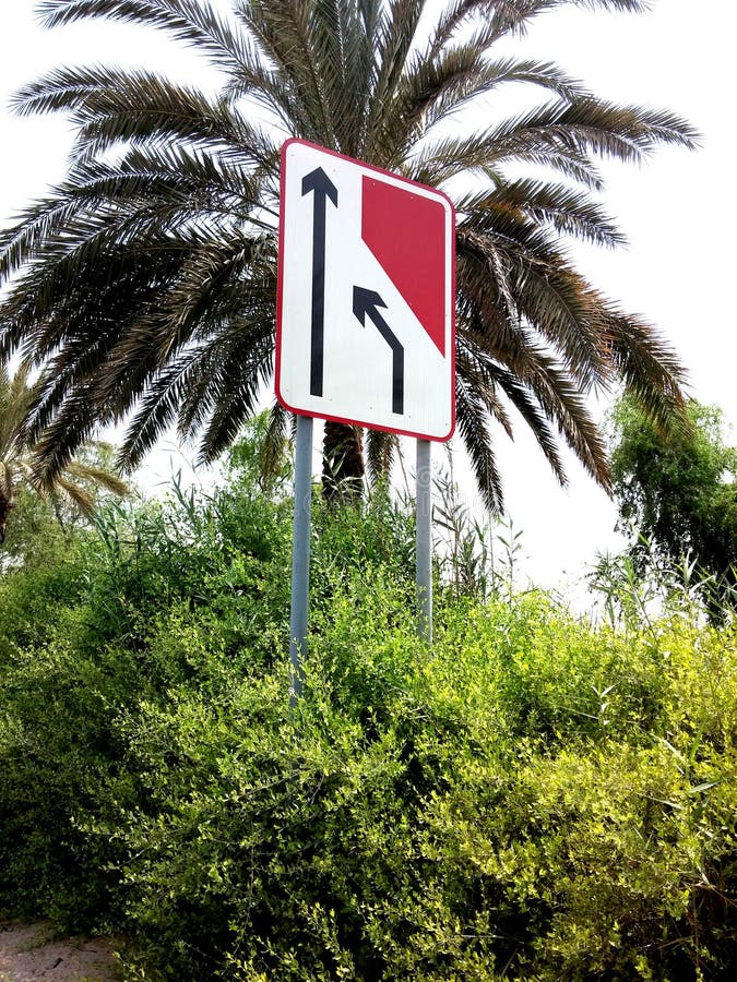 Lane direction sign stock photo. Image of arrow, symbol - 57667346