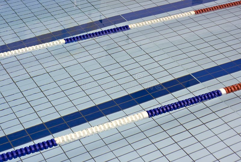 Lane Dividers for Racing in a Swimming Pool Stock Photo - Image of ...