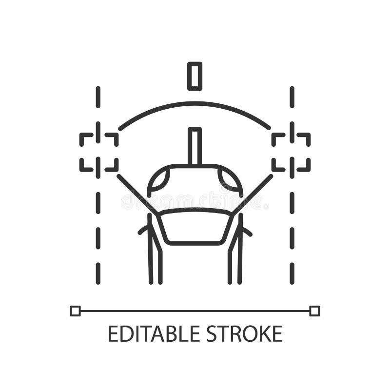 Lane keeping assist icon stock vector. Illustration of departure ...