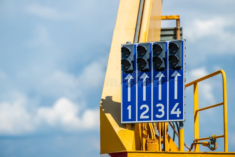 Lane Lights on a Car Ferry.. Stock Photo - Image of bright, traveling ...