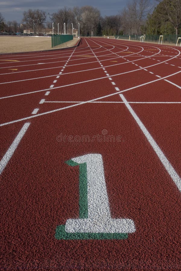 Lane Number & Running Racetrack, Backstretch in Outdoor Sports S Stock ...