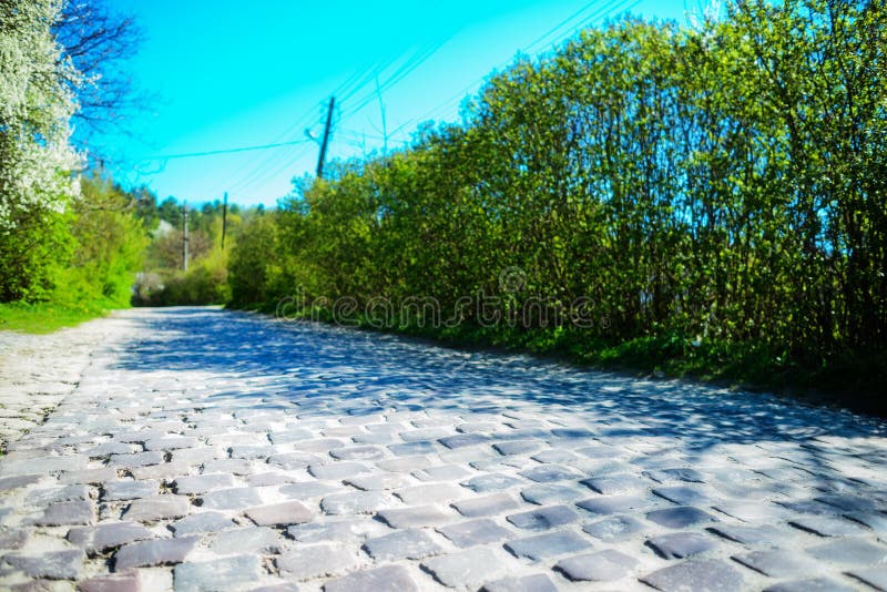 Lane Roadway with a Small Ukrainian Stock Image - Image of lane, city ...