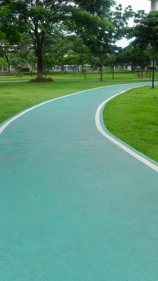 The Lane for Running and Walking Stock Image - Image of scene, fitness ...
