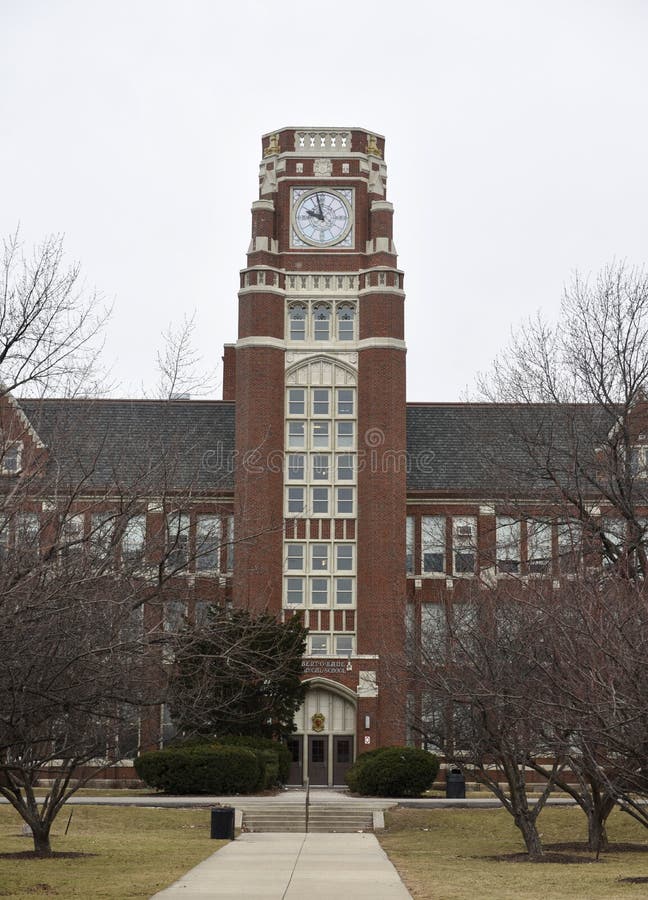 Lane Tech Clock Tower editorial photo. Image of september - 85047126