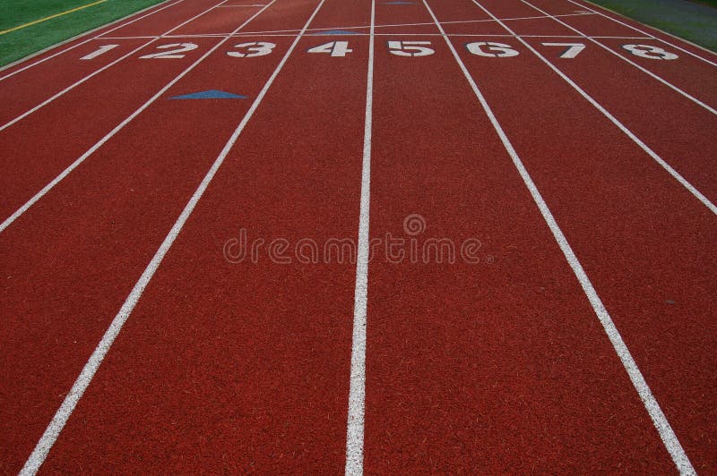 Lanes on athletic track stock image. Image of competition - 28283469
