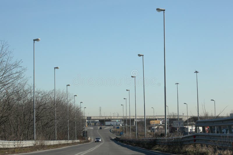 Lanes of Interchange on Italian Highway Stock Photo - Image of driver ...