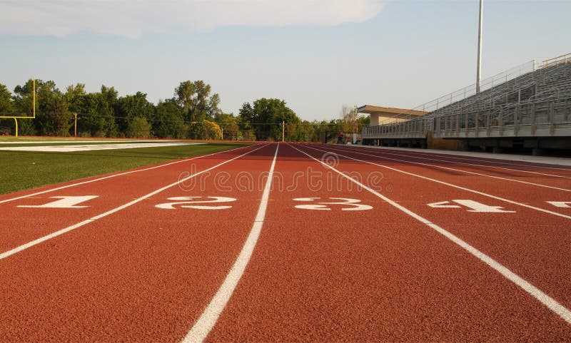 Lanes on running track stock image. Image of sport, grass - 25897801