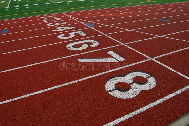 Lanes on running track stock photo. Image of surface - 28283458