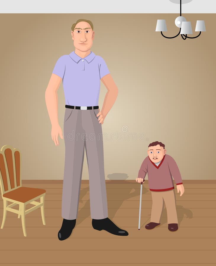 Lang en kort vector illustratie. Illustration of reusachtig - 15378739