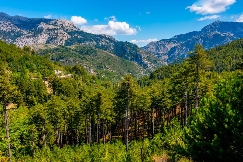 Langada Pass at Peloponnese Peninsula in Greece Stock Image - Image of ...