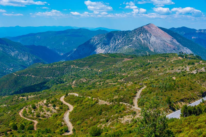 Langada Pass at Peloponnese Peninsula in Greece Stock Image - Image of ...