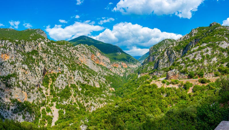 Langada Pass at Peloponnese Peninsula in Greece Stock Image - Image of ...