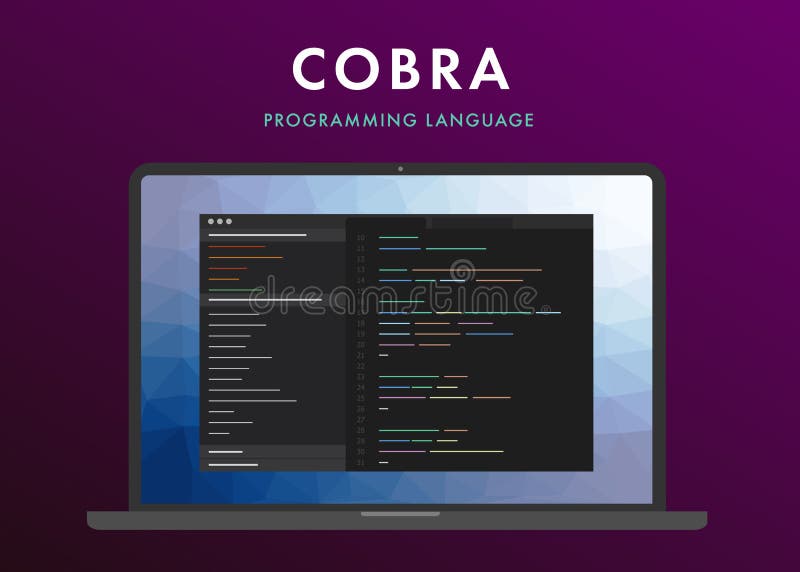 Langage De Programmation De Cobra Illustration de Vecteur ...