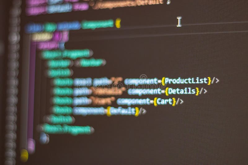 Langage De Programmation Sur Fond D'écran Noir Photo stock - Image du ...