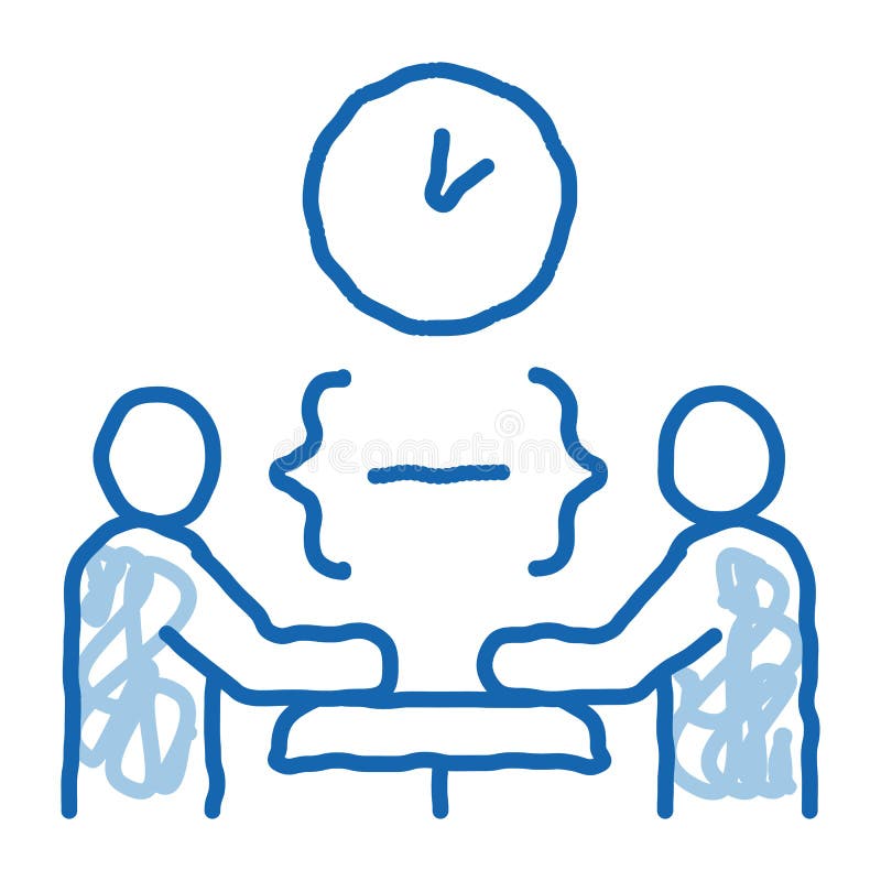 Lange Discussie Over Het Probleem Doedle Icon Hand Getekende ... Lange Discussie Over Het Probleem Doedle Icon Hand Getekende ...