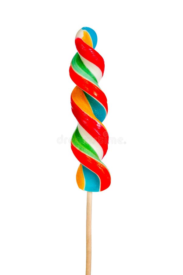 Lange lolly op een stok stock afbeelding. Image of groen - 36326441