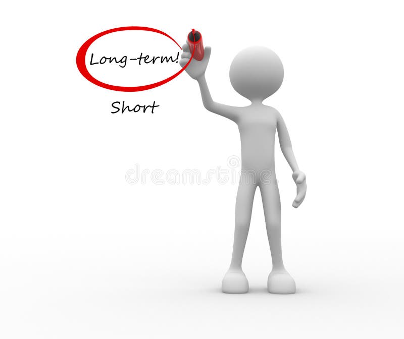 Lange Termijn Versus Korte Woorden Stock Illustratie - Illustration of ...